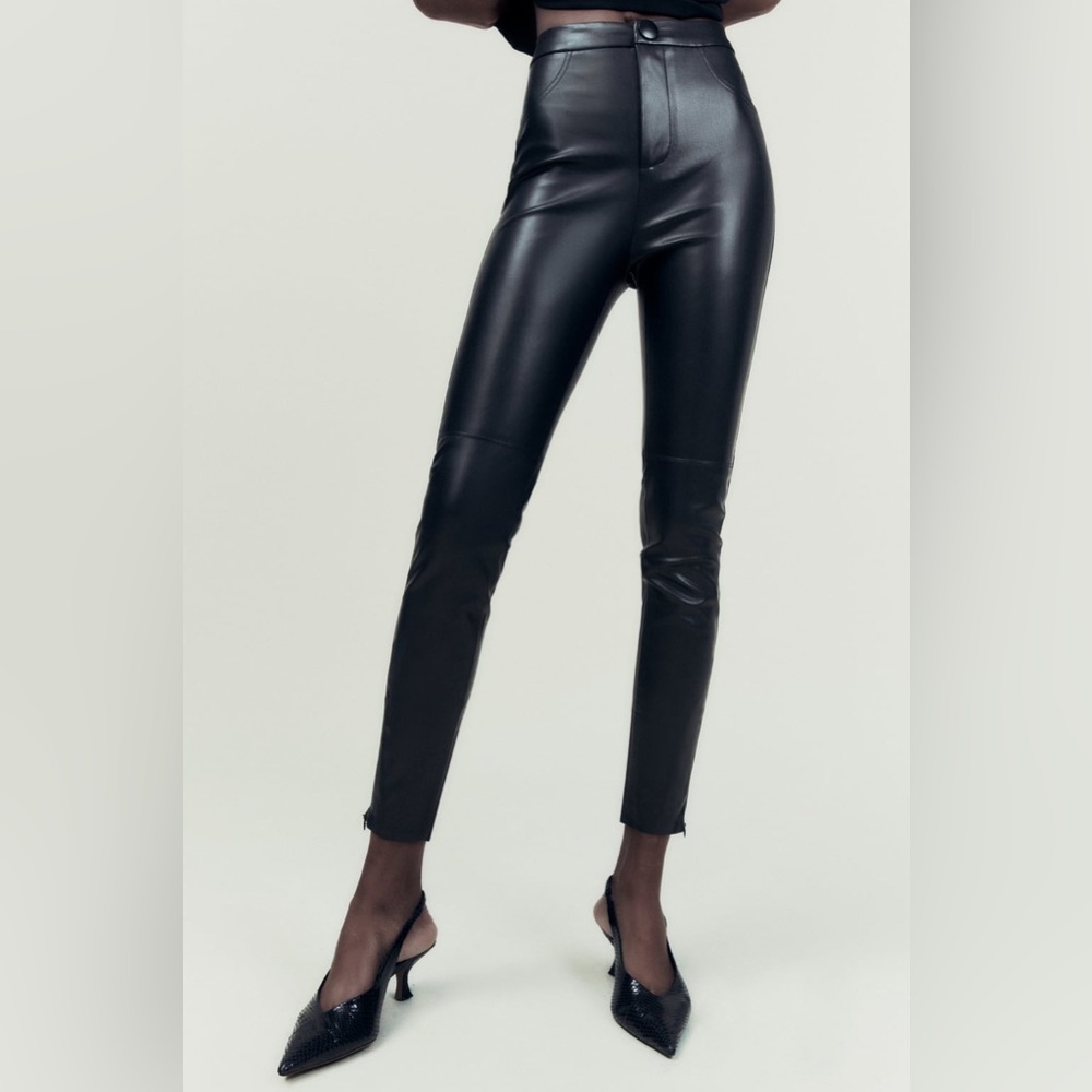 Zara Faux Leather Leggingsnull